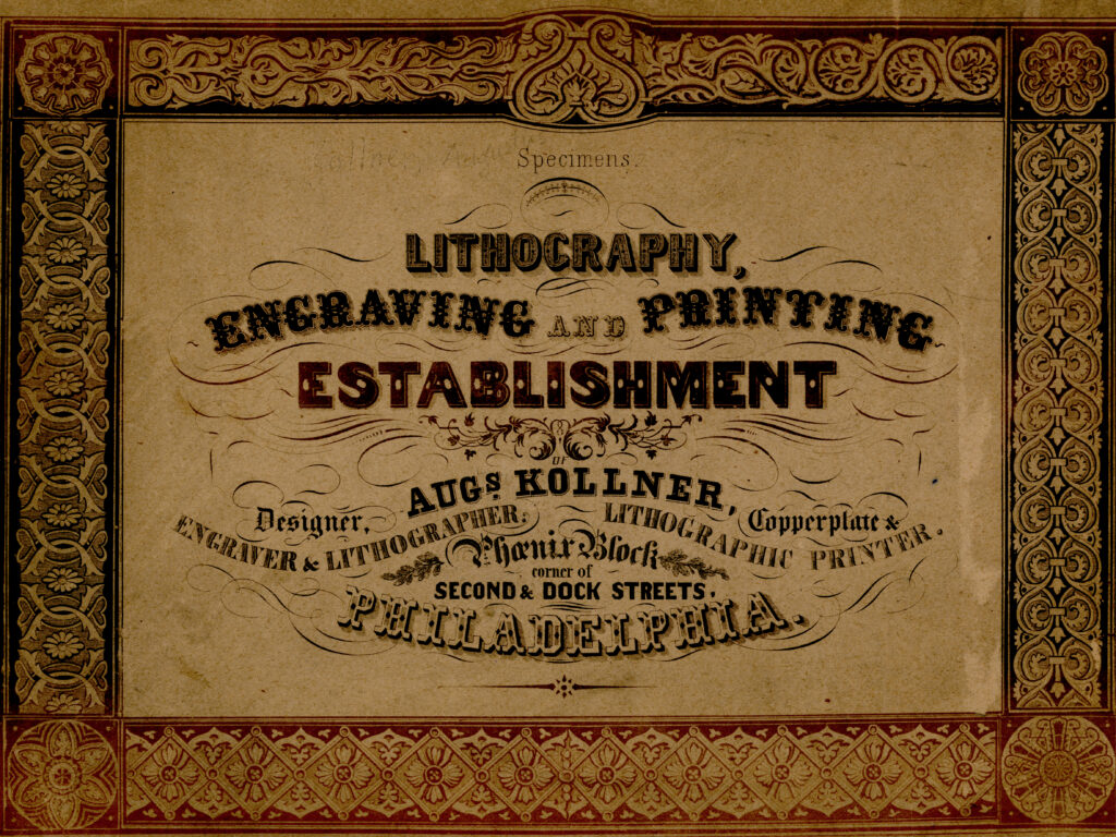 Kollner Lithography Philadelphia Advertisement w/Sample « Gypsy Faith