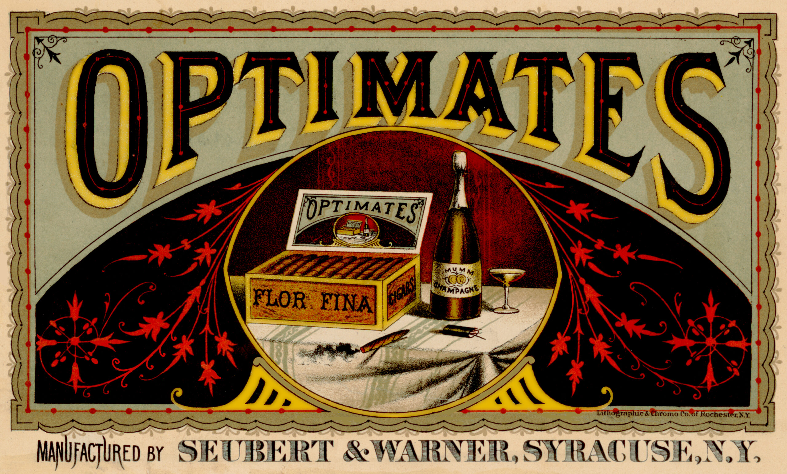 Seubert and Warner Optimates Cigars Syracuse New York Label « Gypsy Faith
